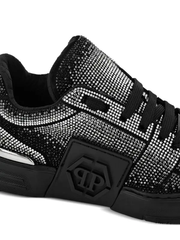Philipp Plein Hexagon Strass Embellished Sneakers - Black