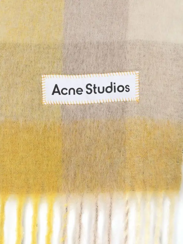 Acne Studios Checked Scarf - Neutrals