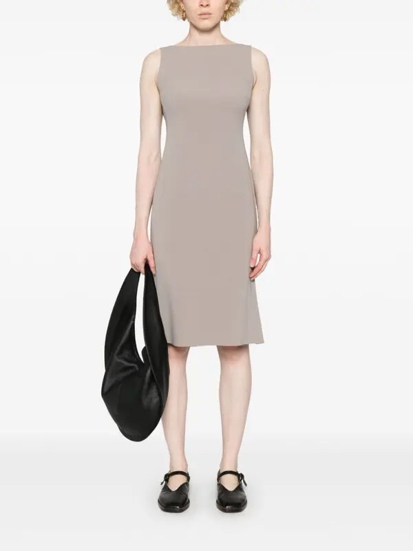 Theory Crepe Midi Dress - Grey | Editorialist