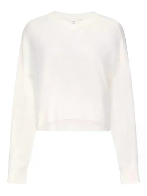 Loulou De Saison Anzor V-neck Cashmere Sweater - White