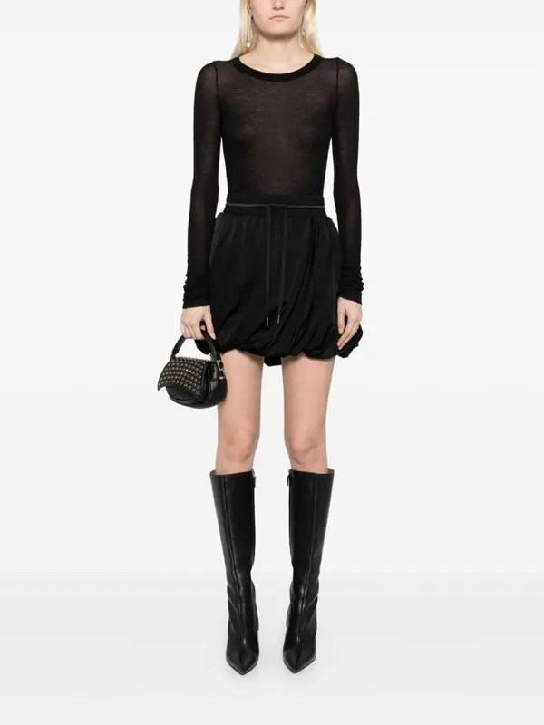 Helmut Lang Bubble Mini Skirt - Black