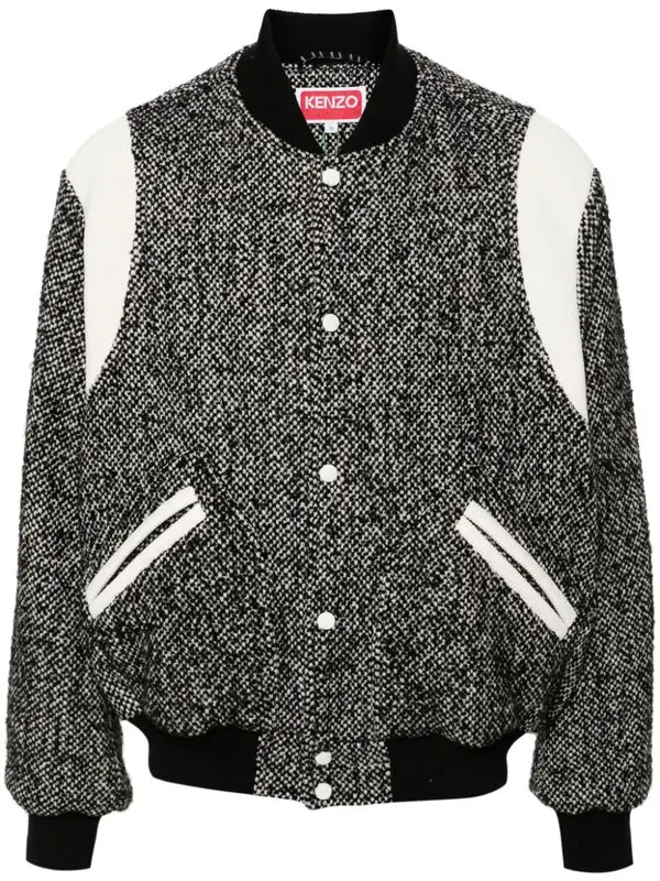 Kenzo Marl-knit Varsity Jacket