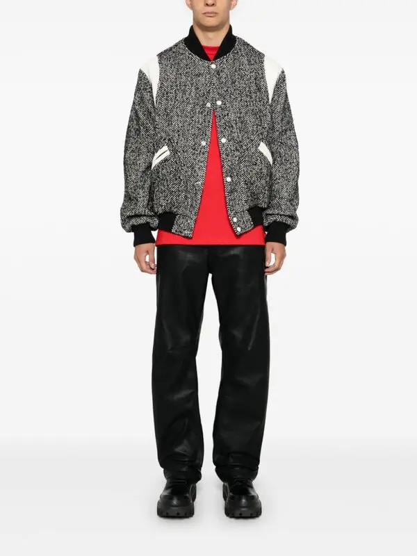 Kenzo Marl-knit Varsity Jacket