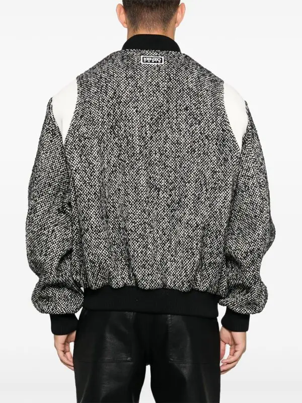 Kenzo Marl-knit Varsity Jacket