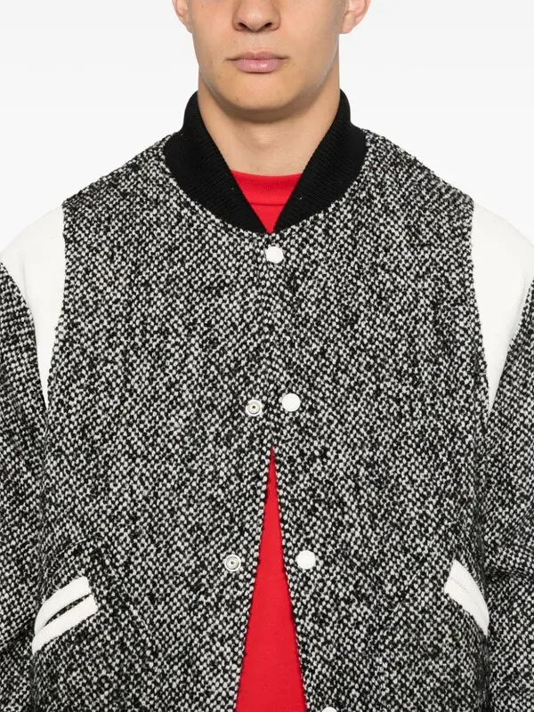 Kenzo Marl-knit Varsity Jacket