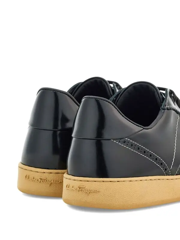 FERRAGAMO Logo-debossed Leather Sneakers
