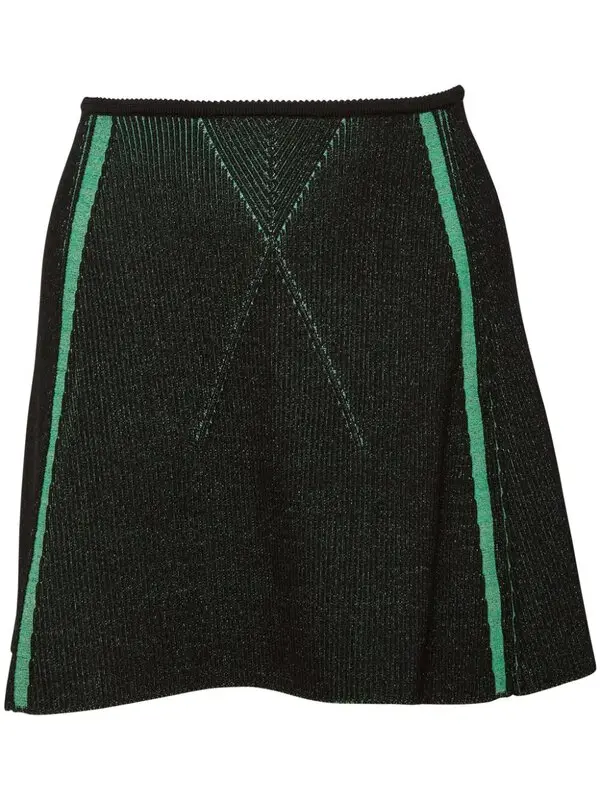 FLEUR DU MAL Ribbed-knit Mini Skirt