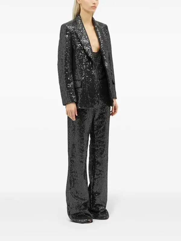 MSGM Sequin-embellished Trousers