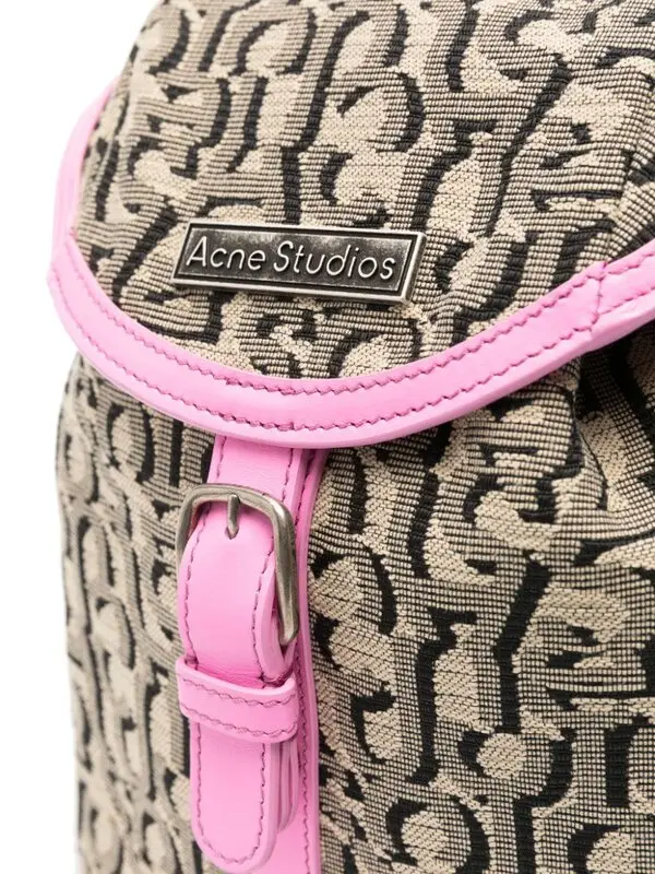 Acne Studios Mini Monogram Backpack In Neutrals - 40% Off | Editorialist