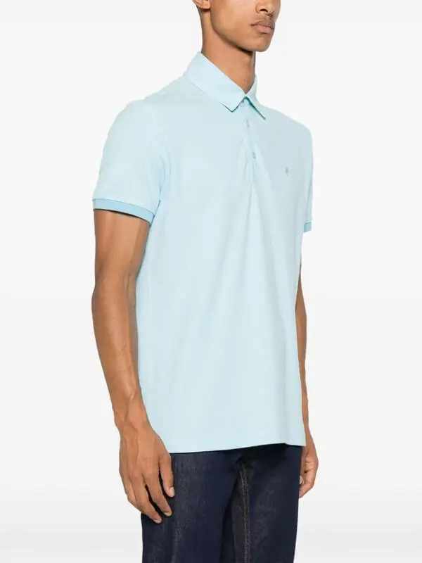 Etro Pegaso-motif Polo Shirt - Blue