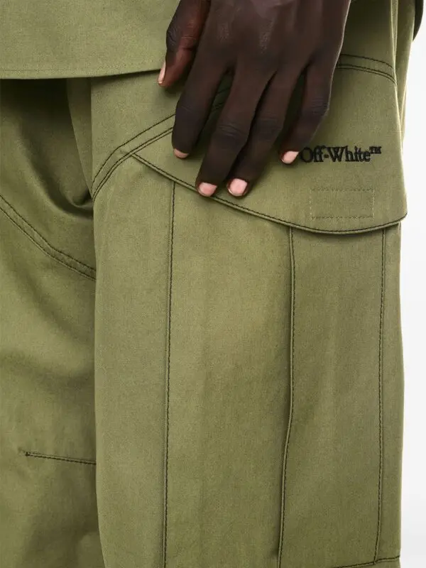 Off-White Embroidered Cargo Trousers