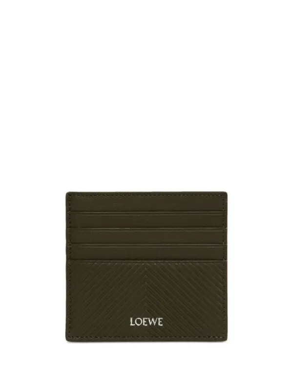 Loewe Stamped Card Holder - Green