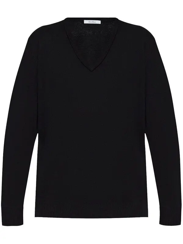 Max Mara V-neck Wool Knit Top