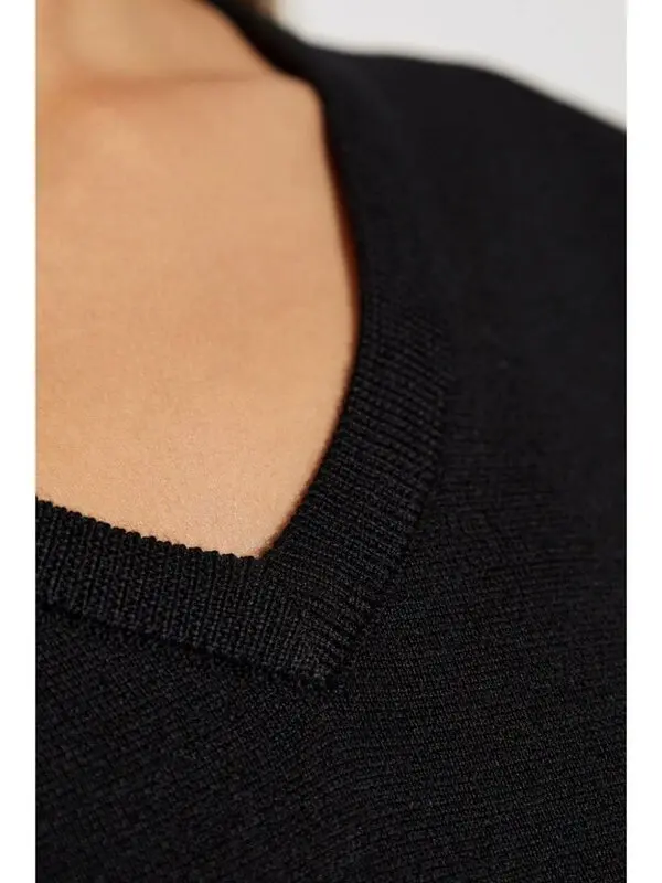 Max Mara V-neck Wool Knit Top