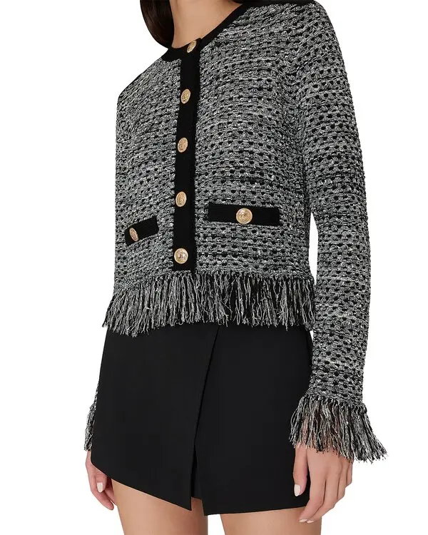 MILLY Kaia Crewneck Cardigan Sweater