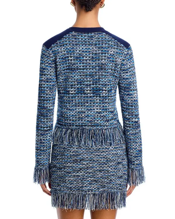 MILLY Kaia Crewneck Cardigan Sweater