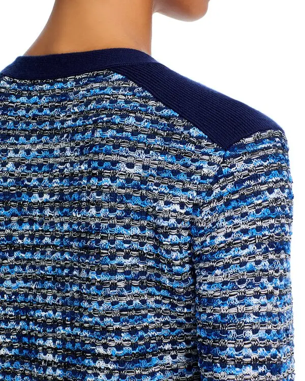 MILLY Kaia Crewneck Cardigan Sweater