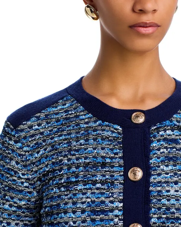 MILLY Kaia Crewneck Cardigan Sweater