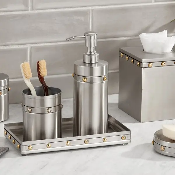 ROSELLI Rivets 3 Piece Bath Accessory Set