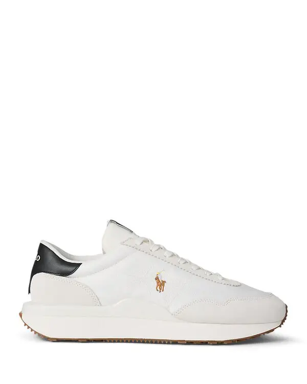 Polo Ralph Lauren Train 89 Suede Paneled Sneakers - White Multi