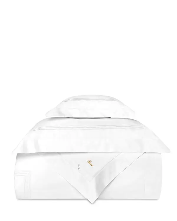 PRATESI Tre Righe Splendore Duvet Cover, Twin - White/white
