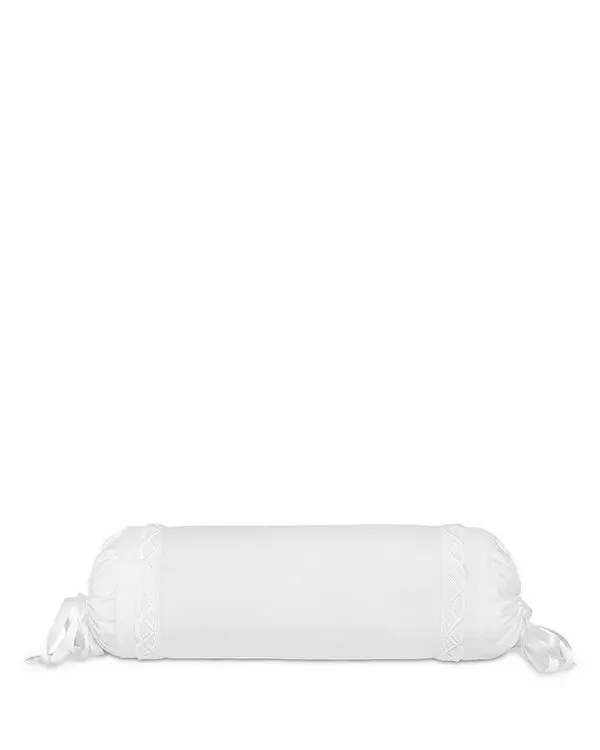 PRATESI Palazzo Neckroll Sham - White/white
