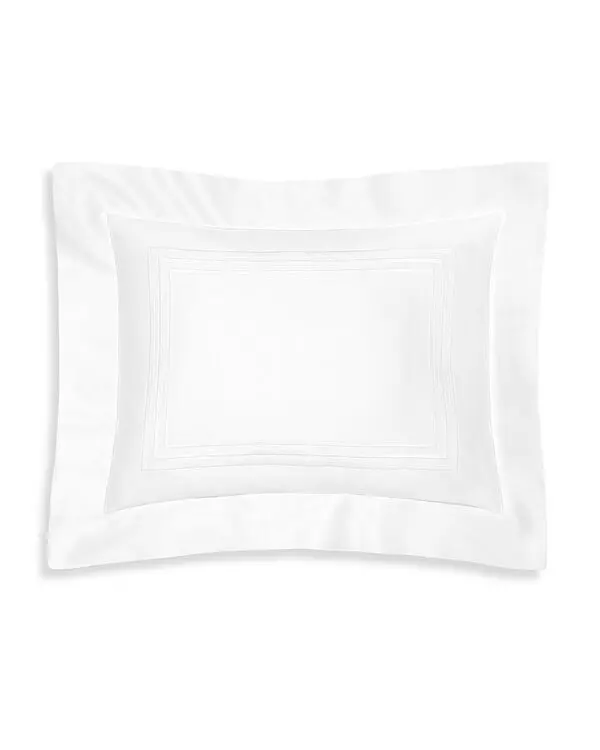 PRATESI Tre Righe Splendore Boudoir Sham - White/white