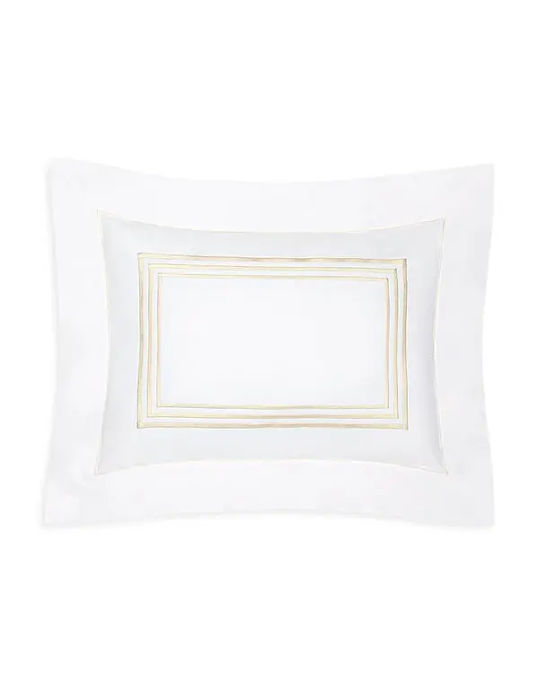 PRATESI Tre Righe Boudoir Sham - White/beige