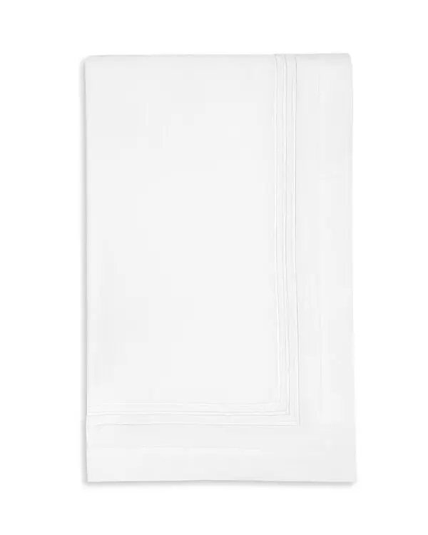 PRATESI Tre Righe Oblong Tablecloth, 70 X 144 - White/white
