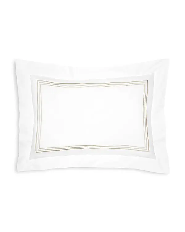 PRATESI Tre Righe Queen Sham - White/sage