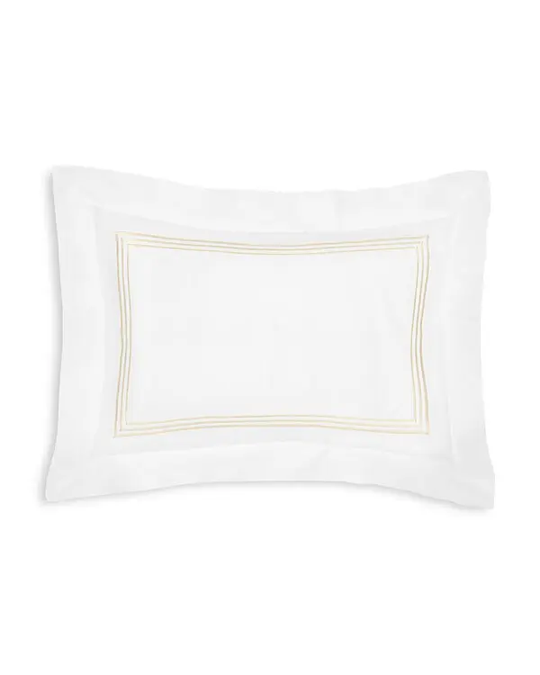 PRATESI Tre Righe King Sham - White/beige