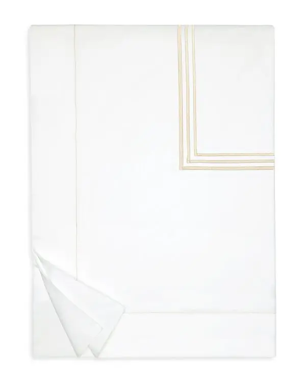 PRATESI Tre Righe Duvet Cover, Twin - White/beige