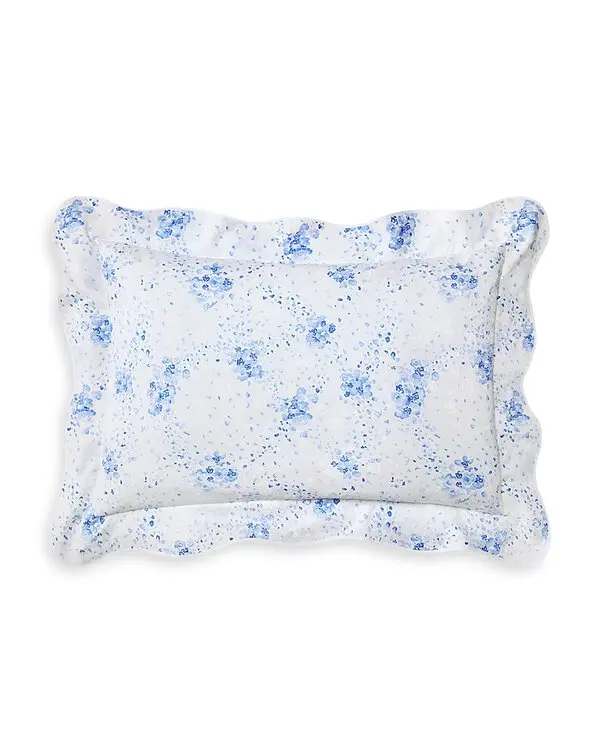 PRATESI M'ama Non M'ama Boudoir Sham - Medium Blue