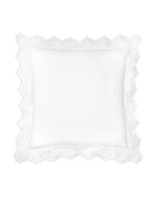 PRATESI Marrakesh Pique Continental Euro Sham - White/white