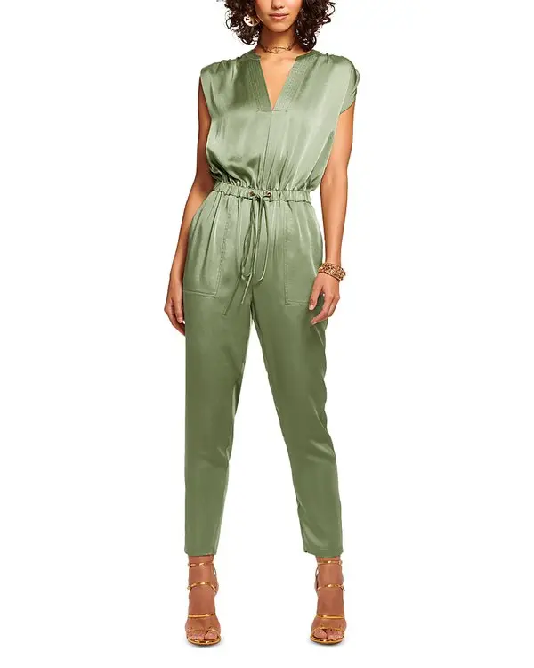 Ramy Brook Hudson Jumpsuit In Dark Sage 75% Off Editorialist