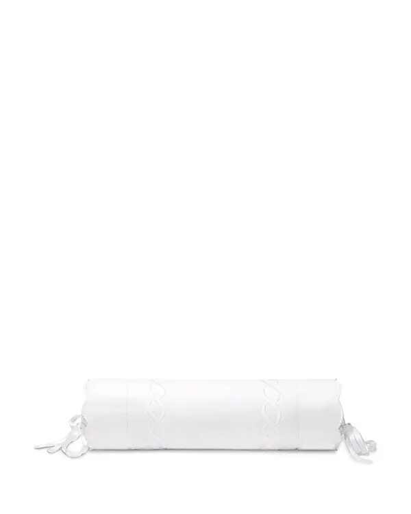 PRATESI Treccia Neckroll Sham - White/white