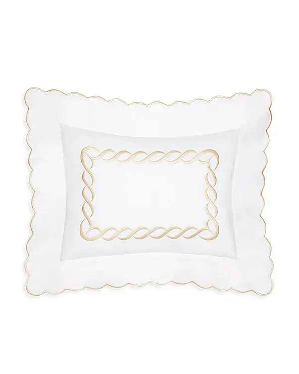 PRATESI Treccia Boudoir Sham - White/beige