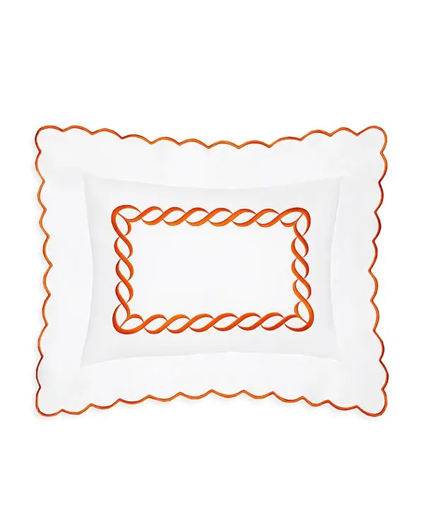PRATESI Treccia Boudoir Sham - White/orange
