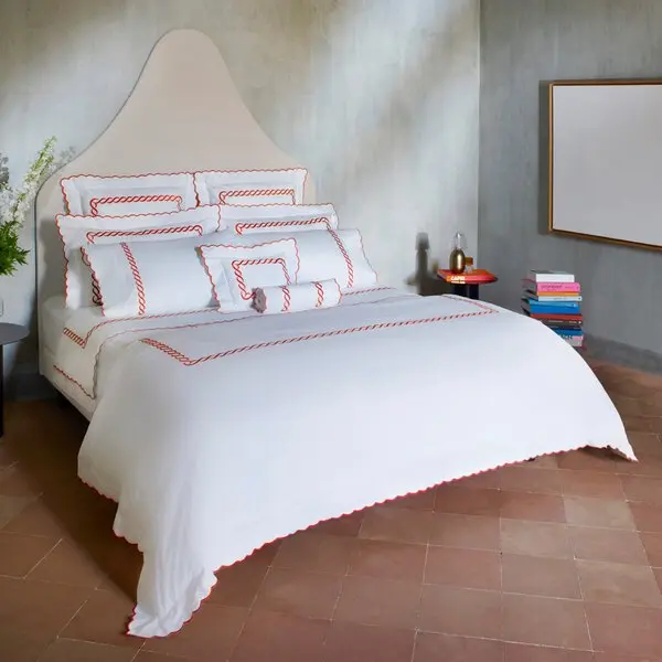 PRATESI Treccia Boudoir Sham - White/orange