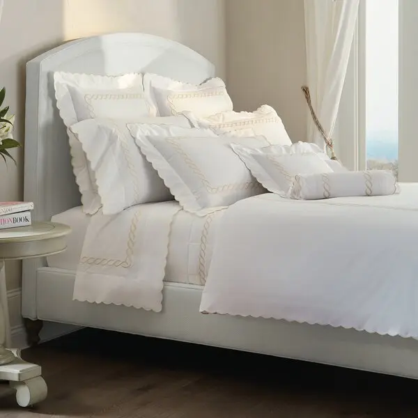 PRATESI Treccia Boudoir Sham - White/orange