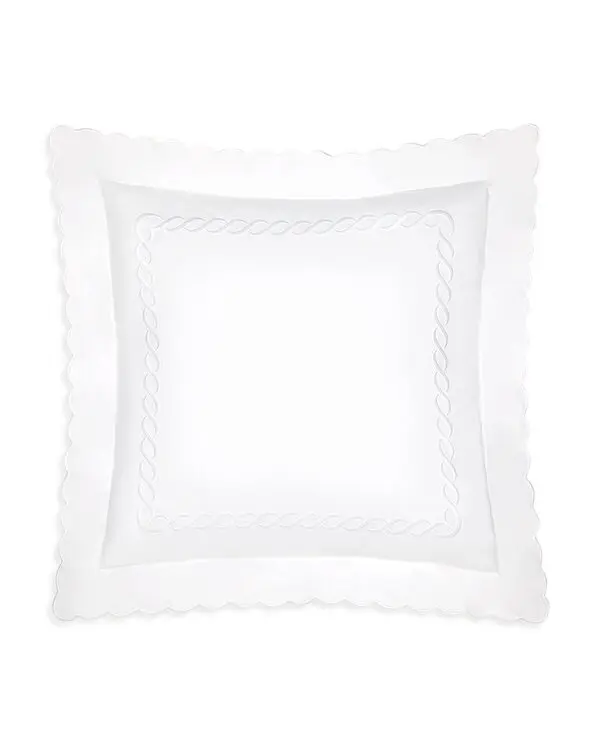 PRATESI Treccia Continental Euro Sham - White/white