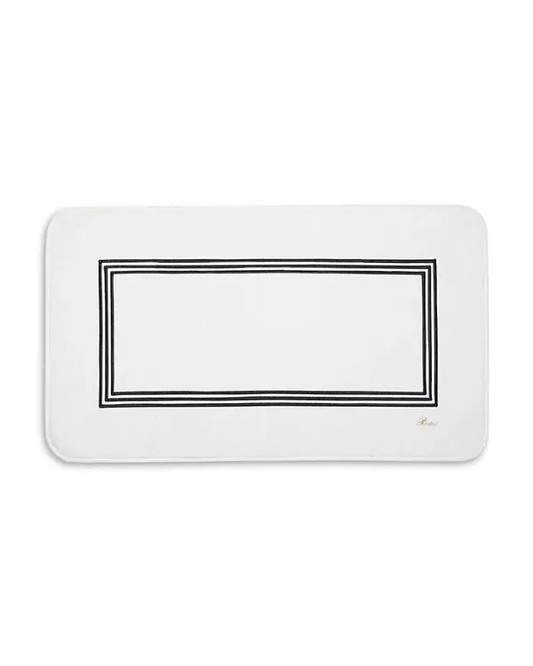 PRATESI Tre Righe Tub Mat - White/black