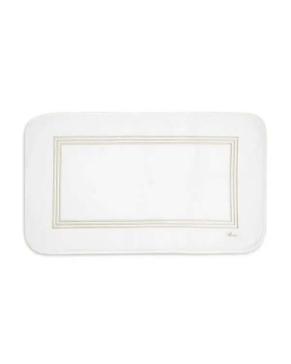 PRATESI Tre Righe Tub Mat - White/sage