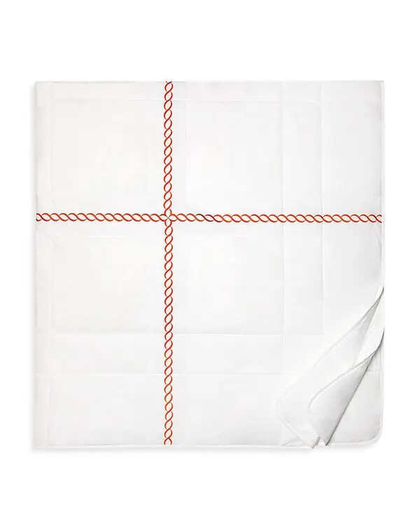 PRATESI Treccia Quiltino, King - White/orange