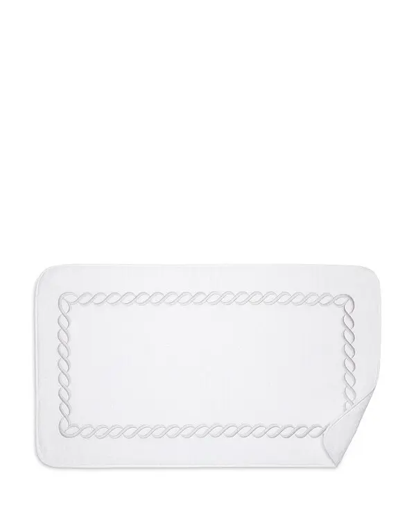 PRATESI Treccia Moderno Tub Mat - White/sterling
