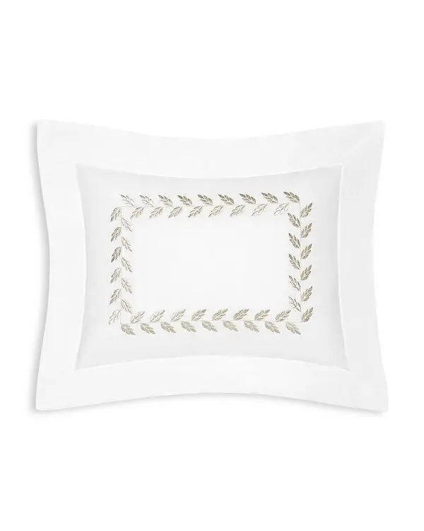 PRATESI Federico Boudoir Sham - White/antique Silver