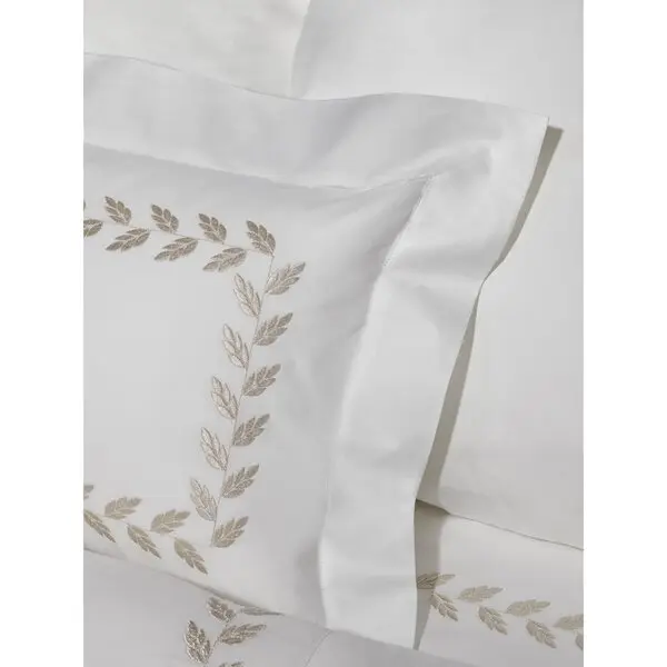PRATESI Federico Queen Sham - White/antique Silver
