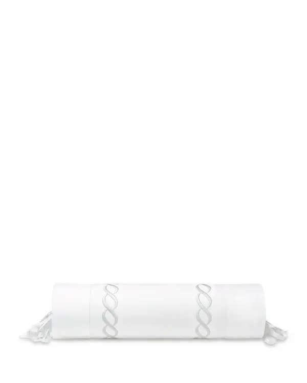 PRATESI Treccia Moderno Sham, Neckroll - White/sterling