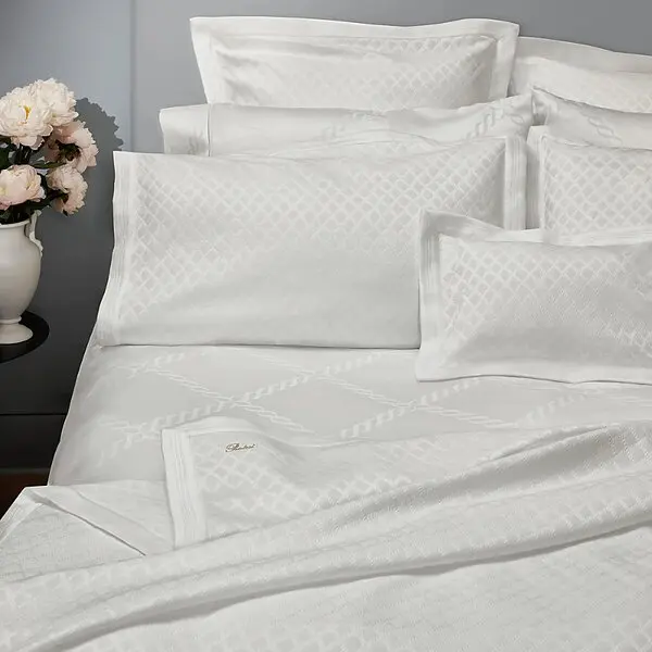 PRATESI Cordone Blanket Cover, Full Queen - White