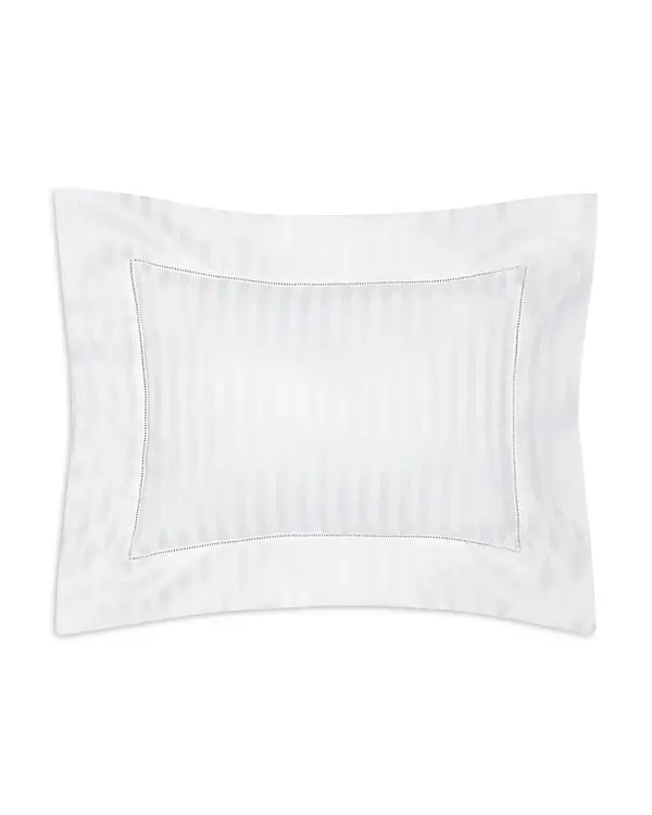 PRATESI Raso Rigato Boudoir Sham - White